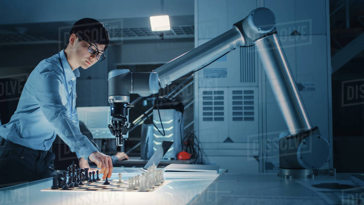 Professional Japanese Development Engineer is Testing an Artificial ...