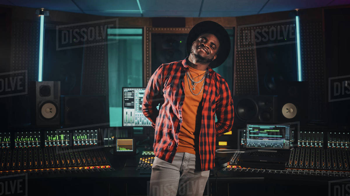 Portrait of Young Black Artist, Musician, Audio Engineer, Producer ...