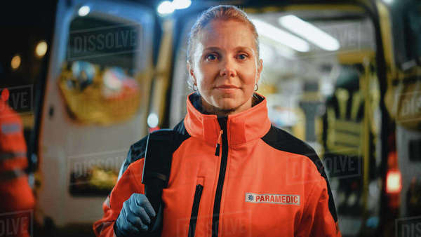 Female Paramedic Proudly Standing - Royalty-free Stock Photo | Dissolve