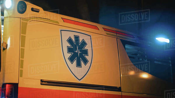 Ambulance Vehicle with Working Strobe Lights - Royalty-free Stock Photo ...
