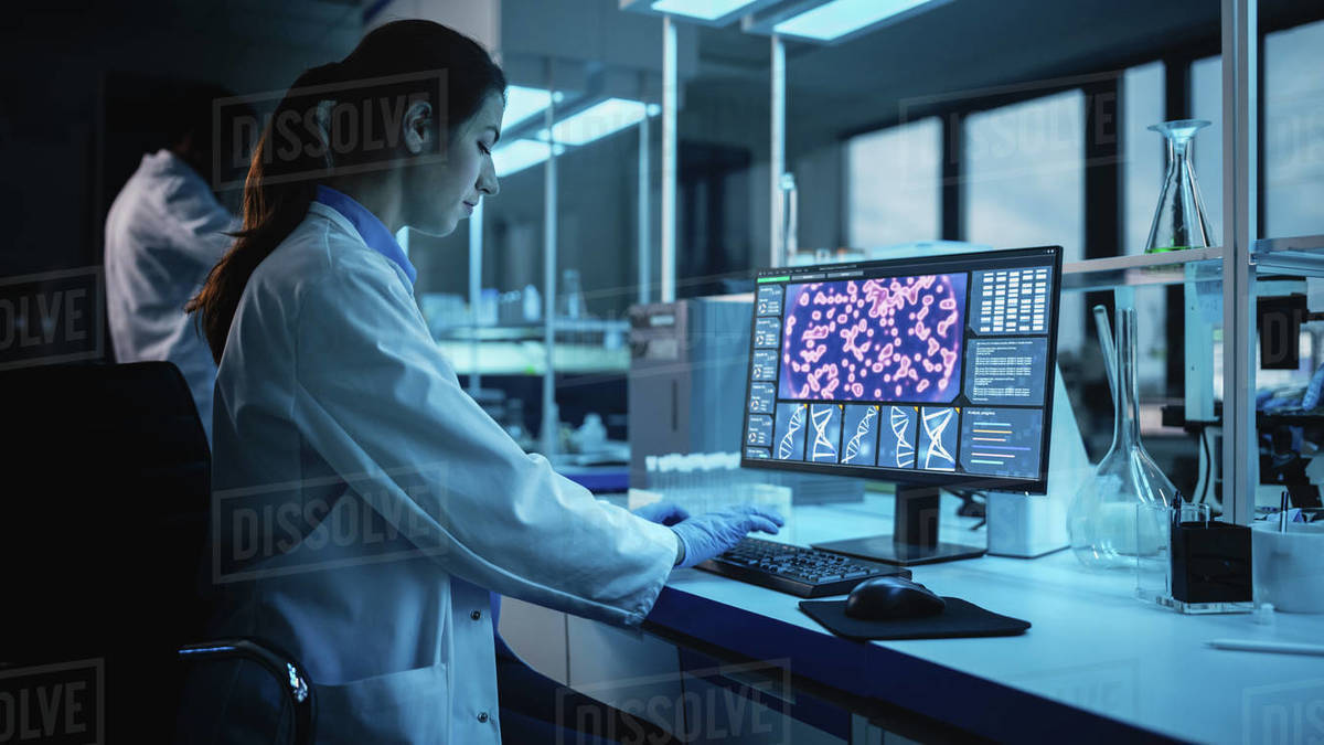 Modern Medical Research Laboratory: Portrait of Female Scientist ...
