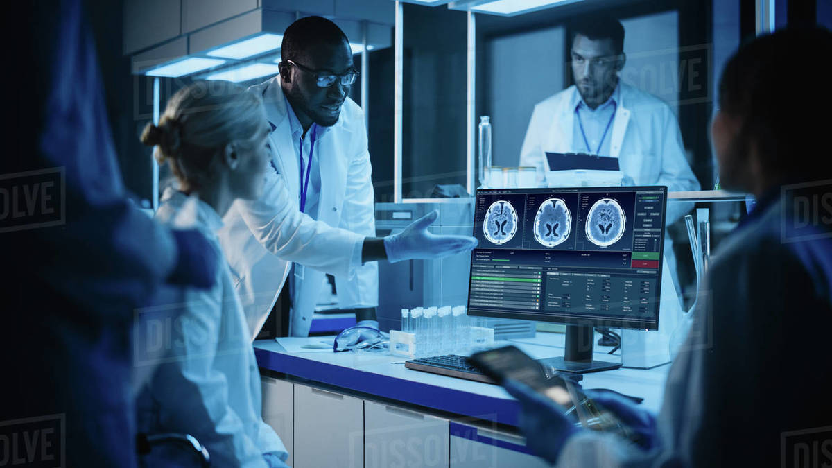 Medical Research Laboratory Meeting: Diverse Team of Scientists Use ...