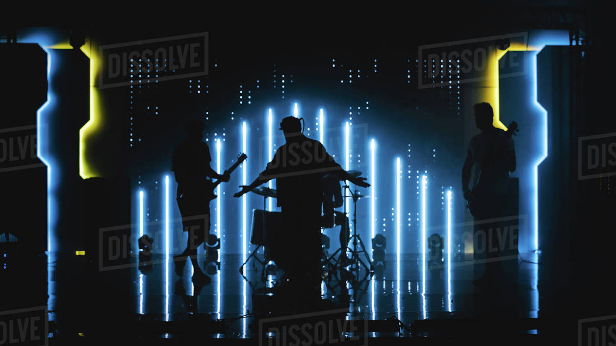 Four Man Rock Band with Lead Singer, Guitarists, Bassist and Drummer ...