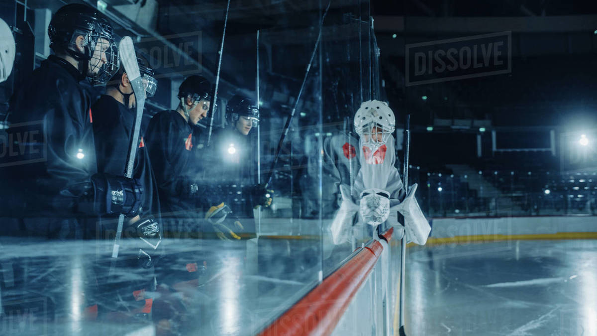 Ice Hockey Arena: Professional Players go on Ice, ready for the ...