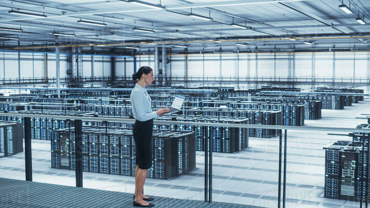 Data Center Engineer Using Laptop Computer - Royalty-free Stock Photo ...