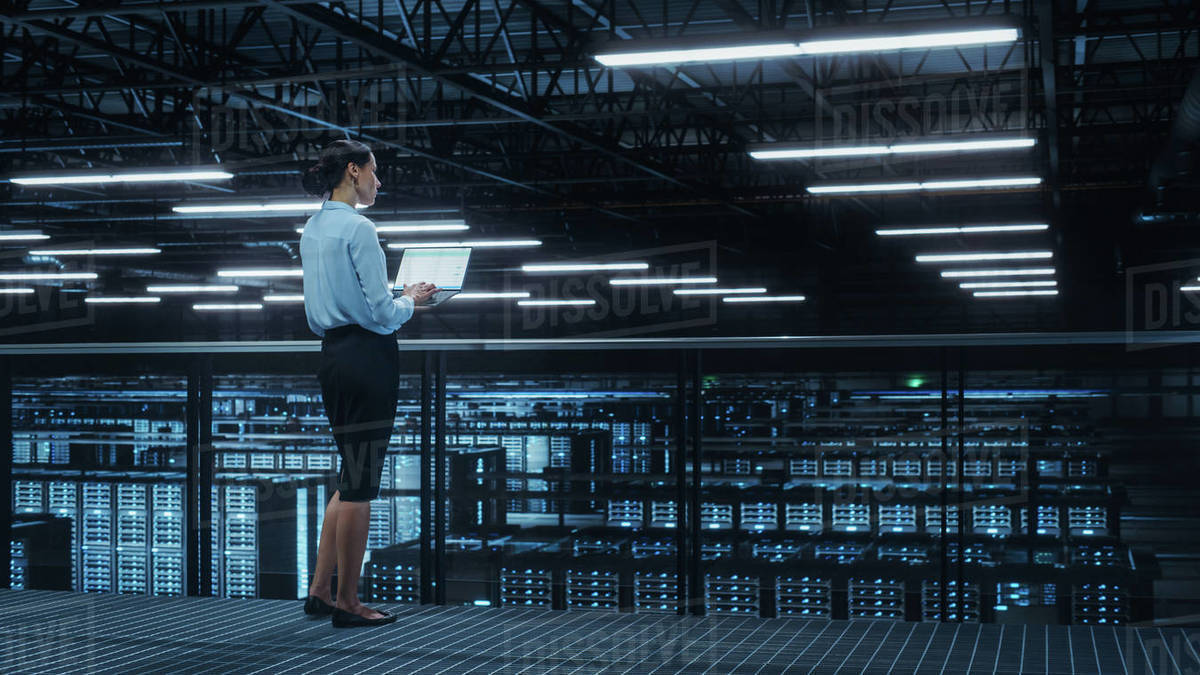 Data Center Engineer Using Laptop Computer - Royalty-free Stock Photo ...