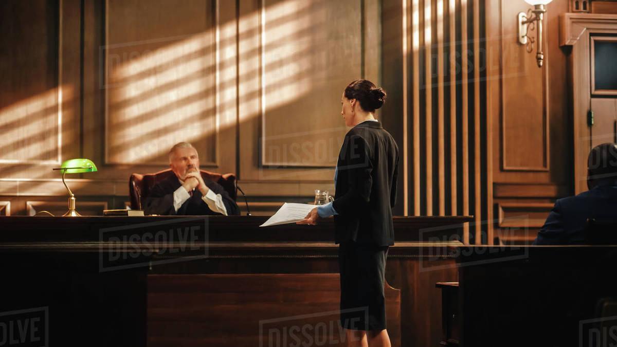 Female Prosecutor Presenting the Case - Royalty-free Stock Photo | Dissolve
