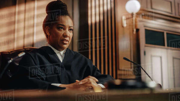 Honorable Female Judge Reading Decision - Royalty-free Stock Photo ...