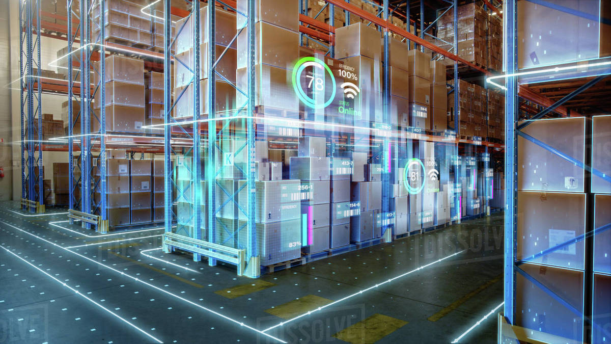 Futuristic Technology Retail Warehouse: Digitalization and ...