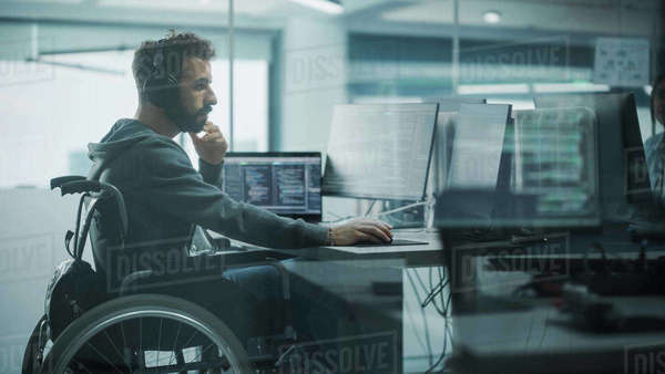 Disability-Friendly Office: Brilliant IT Programmer with Disability in ...