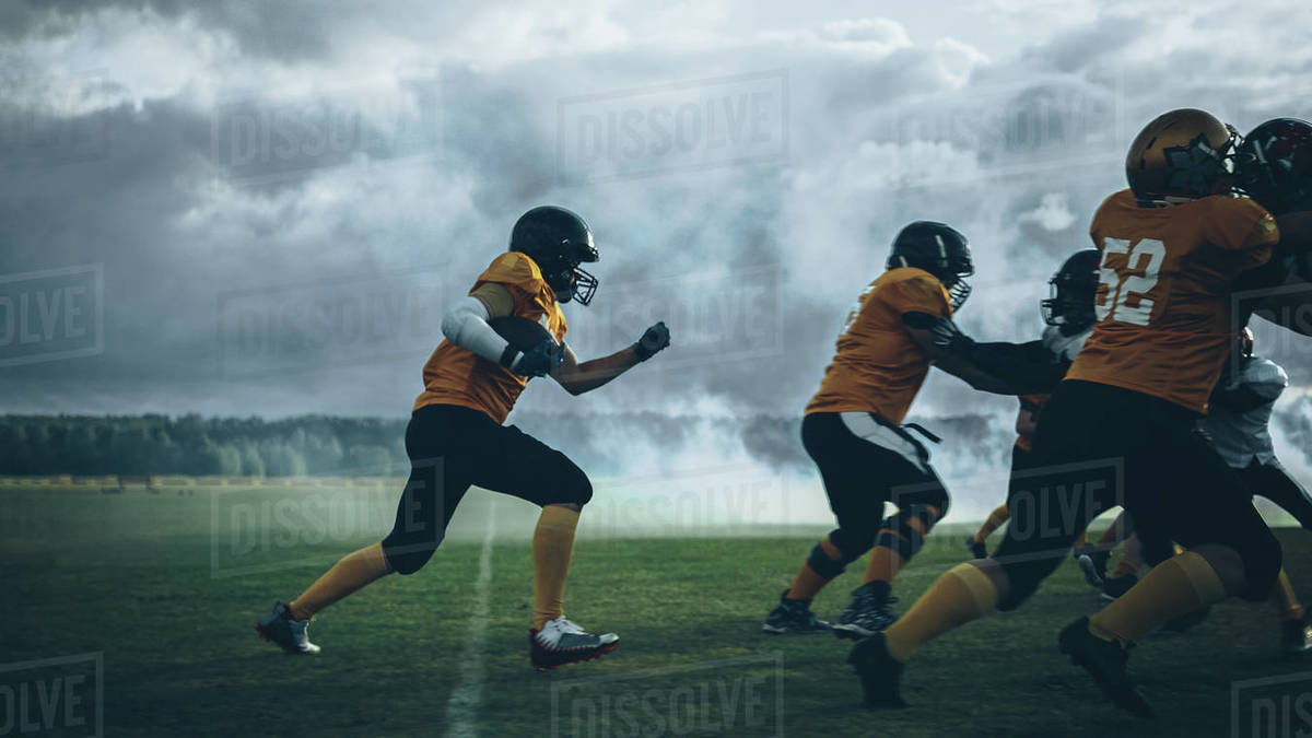 American Football Field Two Teams Play - Royalty-free Stock Photo ...