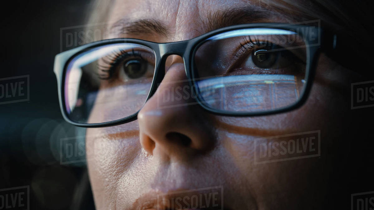 Close-up Portrait of Female Software Engineer Working on Computer ...