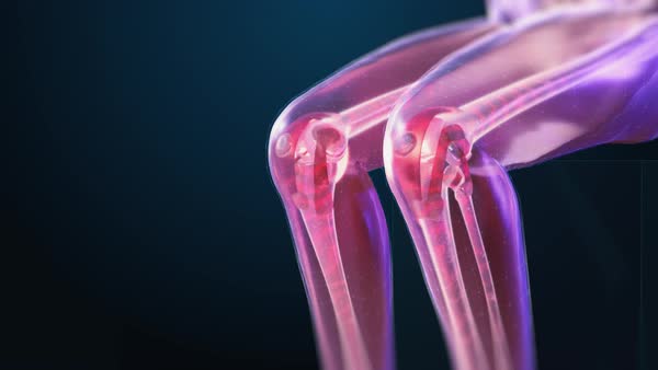 VFX Joint and Knee Pain Virtual Reality Presentation Render. Animated ...