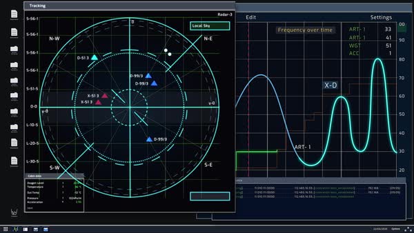 Advanced Monitoring System with Technical Web Server Infographics. Dark ...