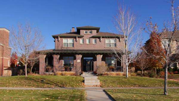 Affluent neighborhood with luxury homes and real estate - Stock Video ...