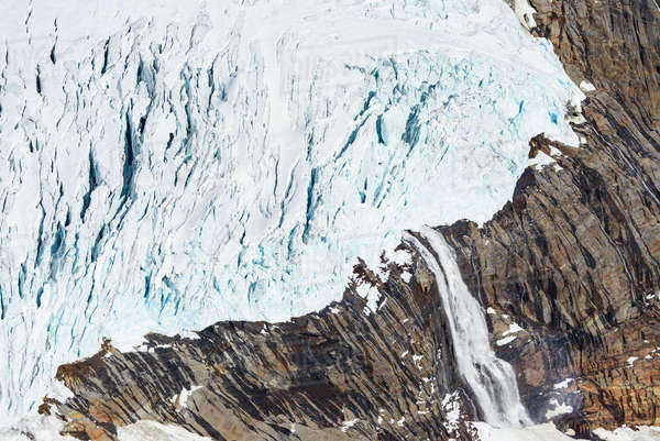 Aerial view of glacier - Royalty-free Stock Photo | Dissolve