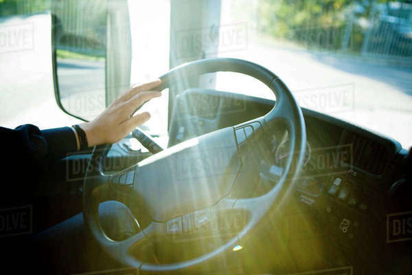Driving lorry - Royalty-free Stock Photo | Dissolve