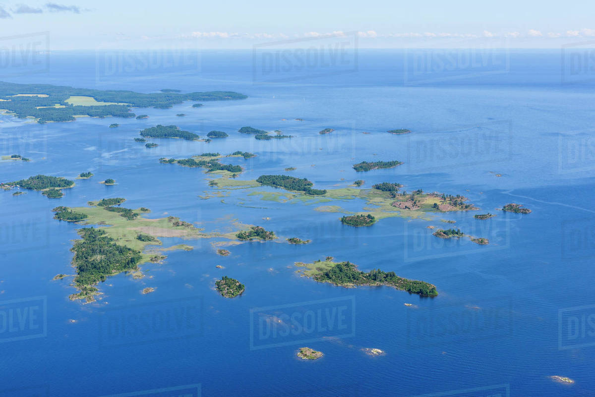 Aerial view of islands - Royalty-free Stock Photo | Dissolve