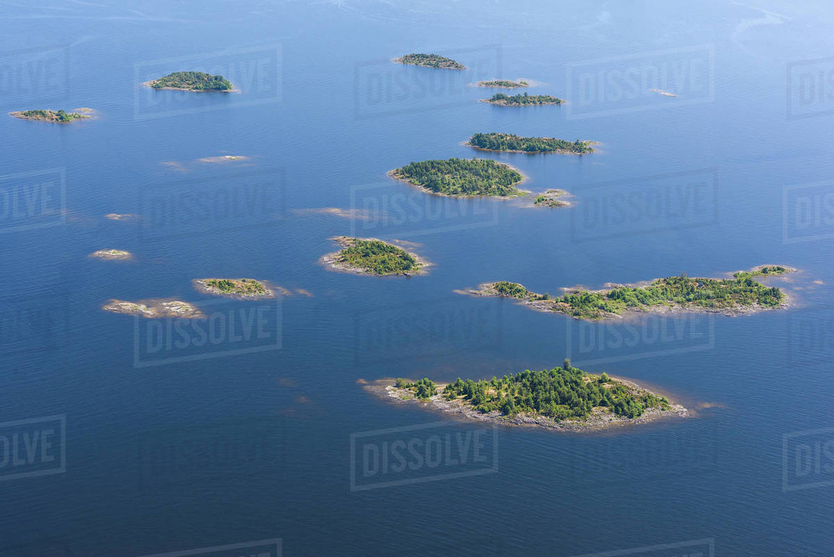 Aerial view of islands - Royalty-free Stock Photo | Dissolve