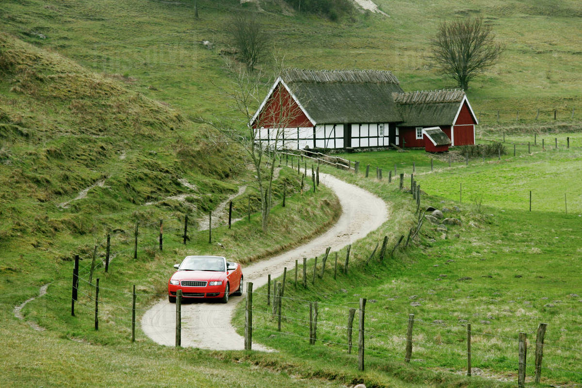 Car on country road - Royalty-free Stock Photo | Dissolve