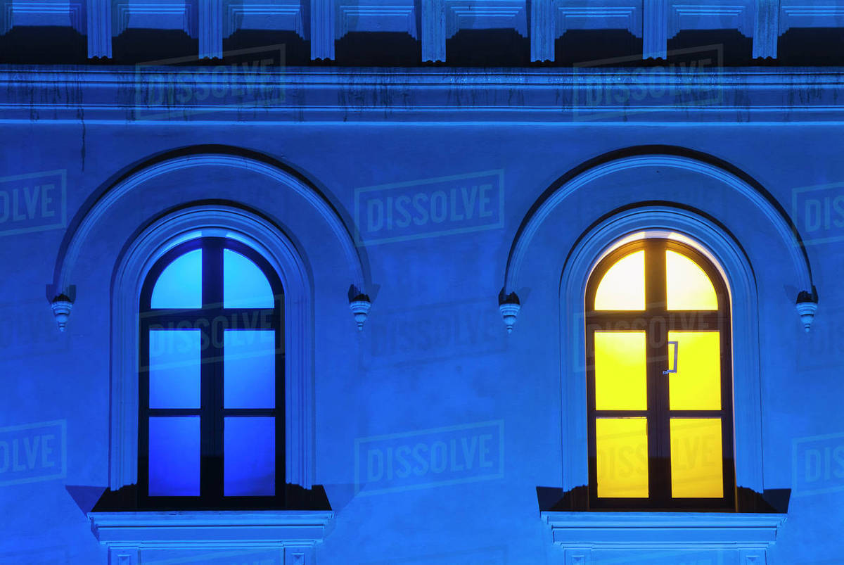 Illuminated windows - Royalty-free Stock Photo | Dissolve