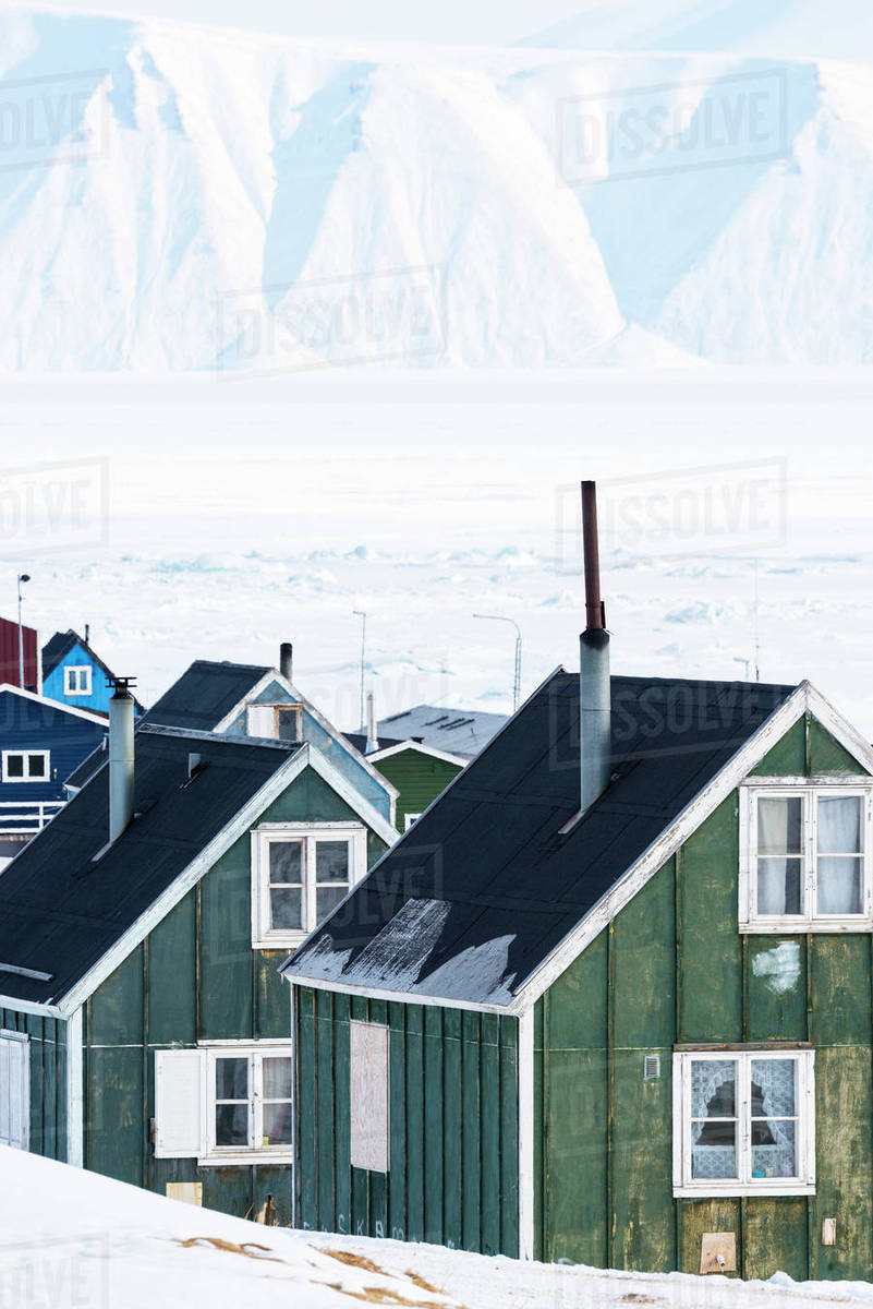 Buildings in remote landscape - Royalty-free Stock Photo | Dissolve