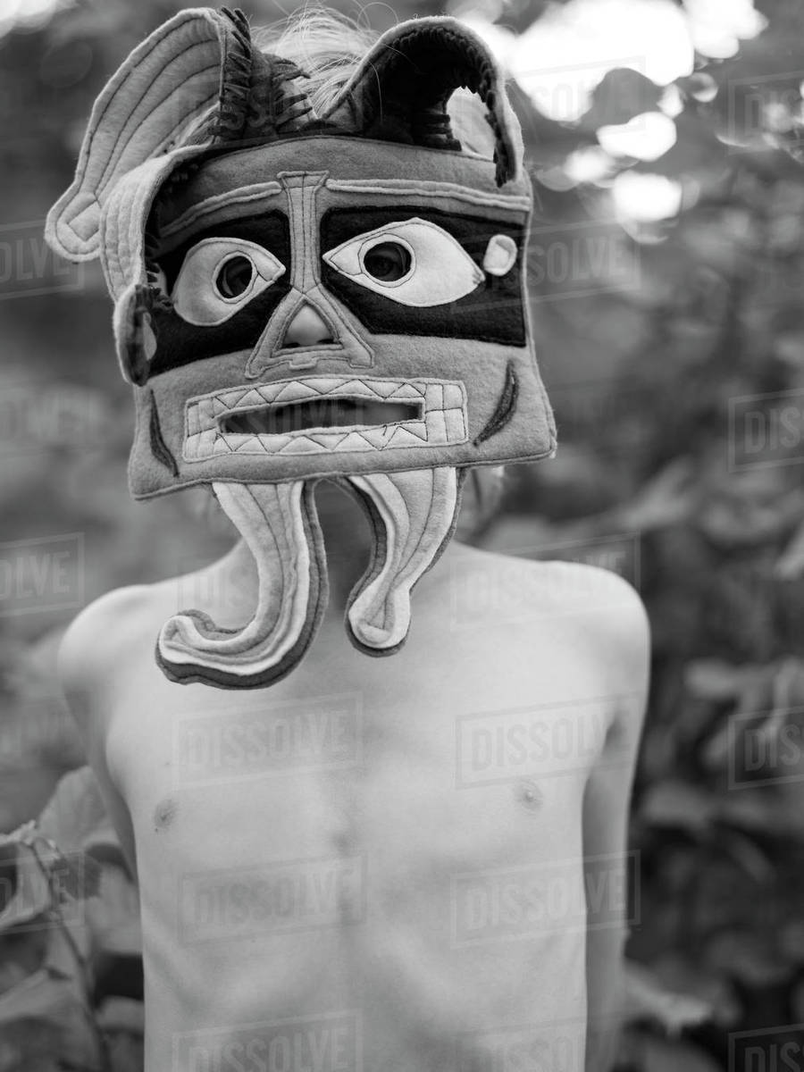 Boy wearing mask - Royalty-free Stock Photo | Dissolve