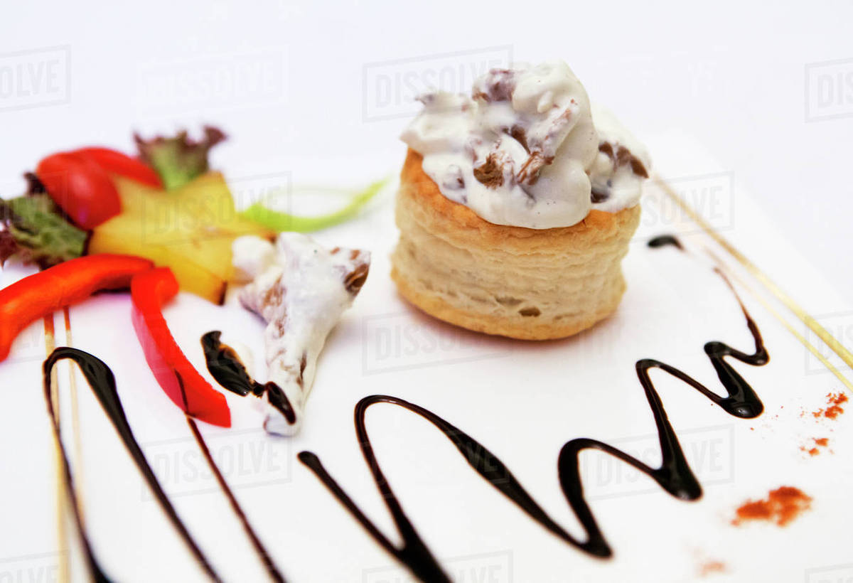 Starter on plate, close-up - Stock Photo - Dissolve