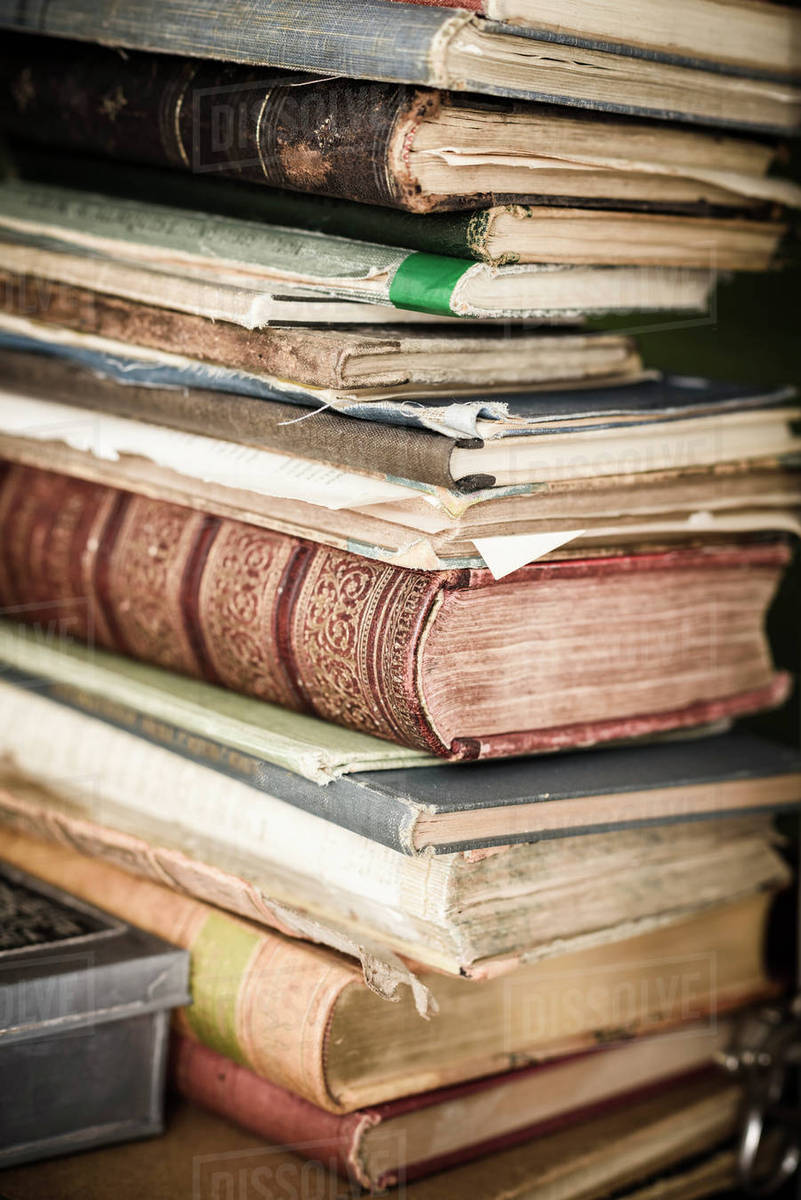 Stack of antique books - Royalty-free Stock Photo | Dissolve