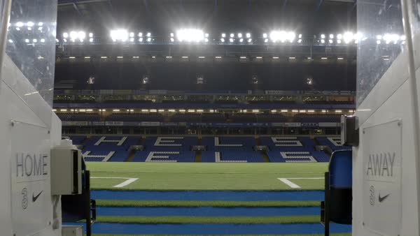 Stamford Bridge Stadium Tunnel View out to Reveal the Stadium at ...