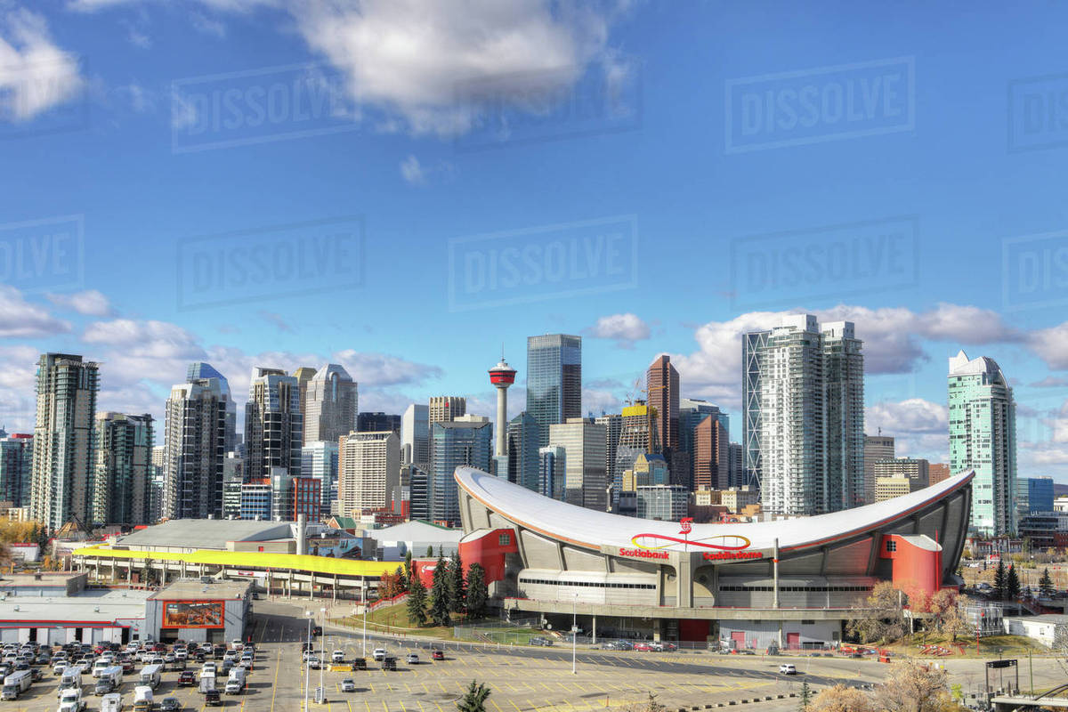 City center of Calgary, Canada on a beautiful day - Royalty-free Stock ...