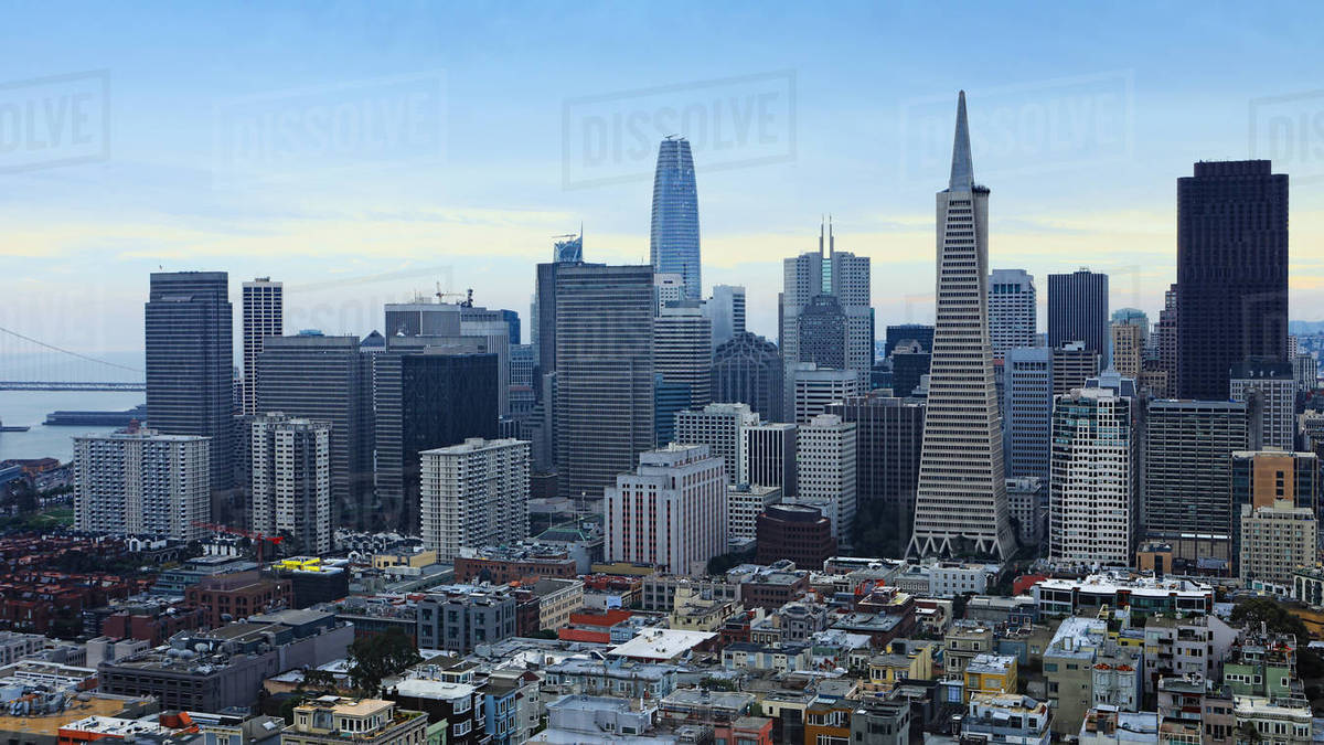 View of city center of San Francisco, California - Royalty-free Stock ...