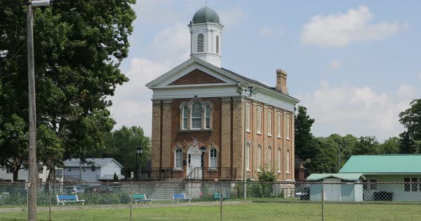 Old town hall in Caledonia, Canada 4K - Stock Video Footage - Dissolve