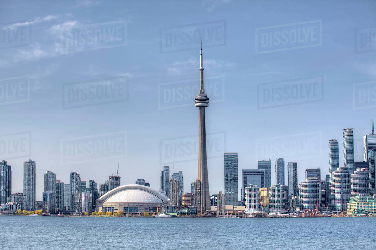 The Toronto, Canada city center on a sunny day - Royalty-free Stock ...
