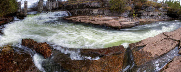 A Panorama of Lower Fourth Chute in Ontario, Canada - Stock Photo ...