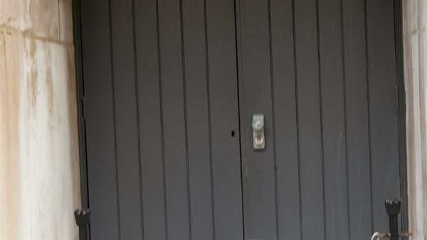 A No Entry sign on the big gate of the Tower of London - Stock Video ...