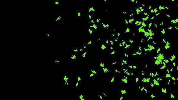 Animated crumbling, dissolving, breaking apart wall of green screen ...