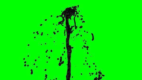 Animated oil eruption against green screen-background - Stock Video ...