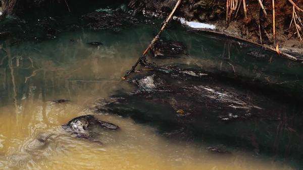 River water pollution and contamination from chemical industry factory ...