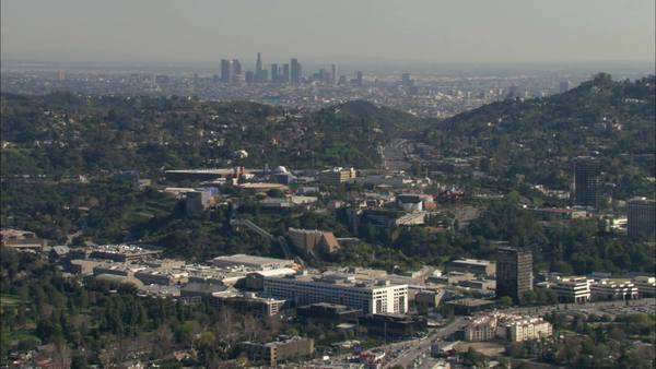 Extreme wide shot of a cityscape - Stock Video Footage - Dissolve