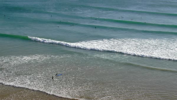 Anonymous Surfer Surfing Clean Wave on Atlantic Ocean in Morocco - 4K ...