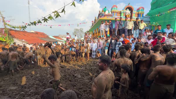 Villagers in Gumatapura, Karnataka, celebrate the unique Cow Dung ...