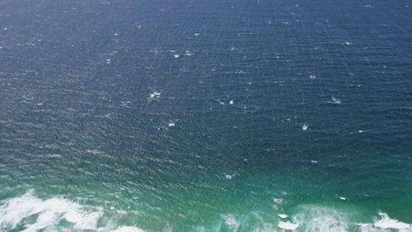 Aerial view of sea. Helicopter video shot above the Pacific Ocean. - HD ...