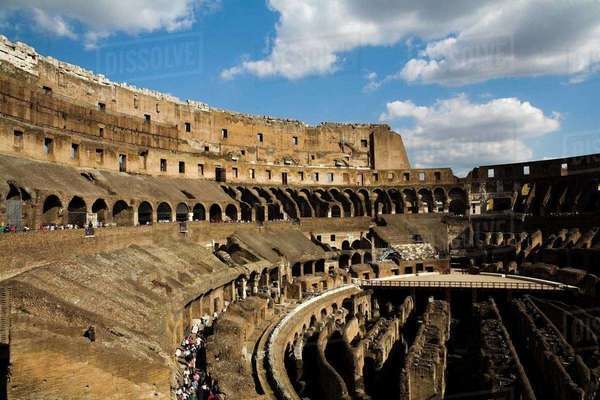 Interior View Of Arena Inside The Colosseum - Stock Photo - Dissolve
