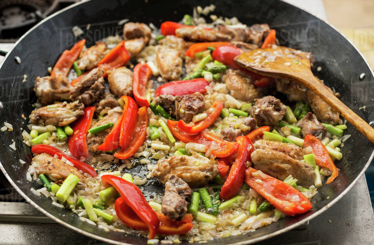 Delicious Paella, traditional and famous Spanish dish; Xiamen, Fujian ...