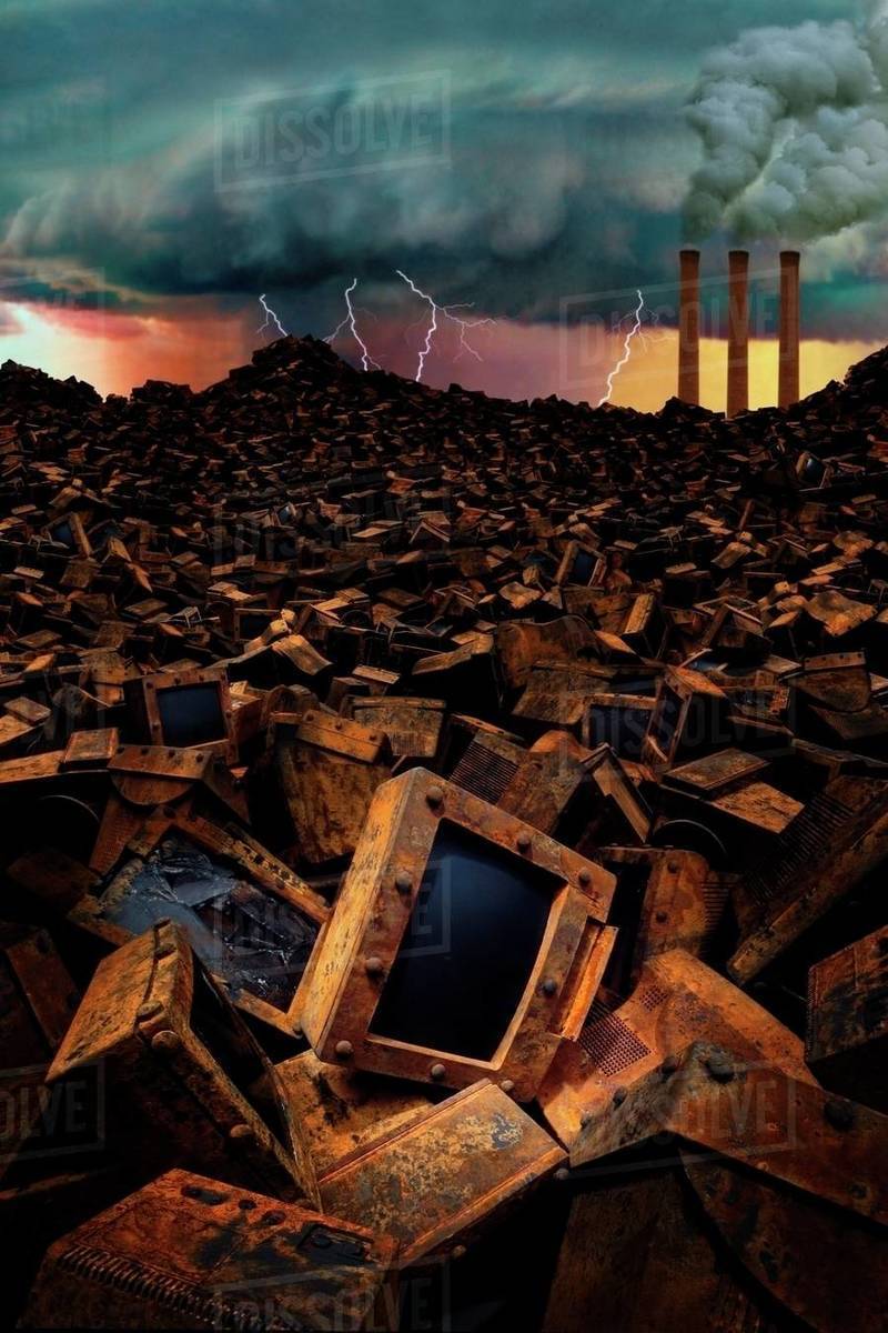 A Junk Pile Of Computers - Royalty-free Stock Photo | Dissolve