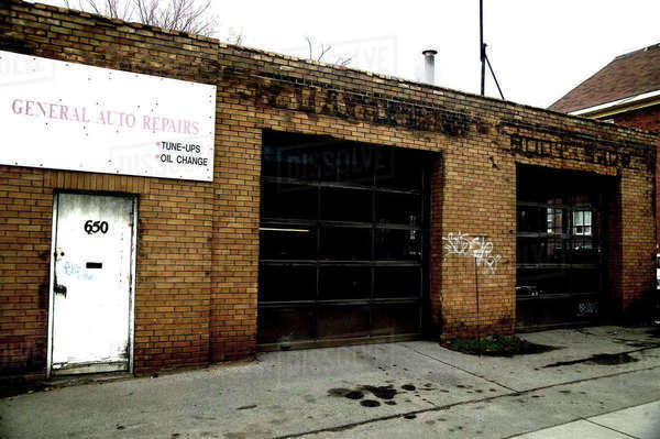 Auto Repair Shop, Toronto, Ontario - Stock Photo - Dissolve