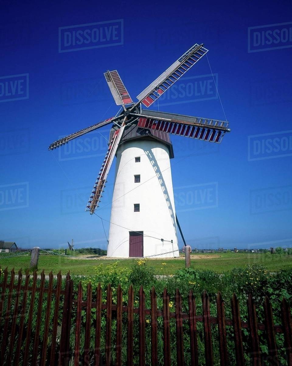 Low Angle View Of A Traditional Windmill, Skerries, County Dublin ...