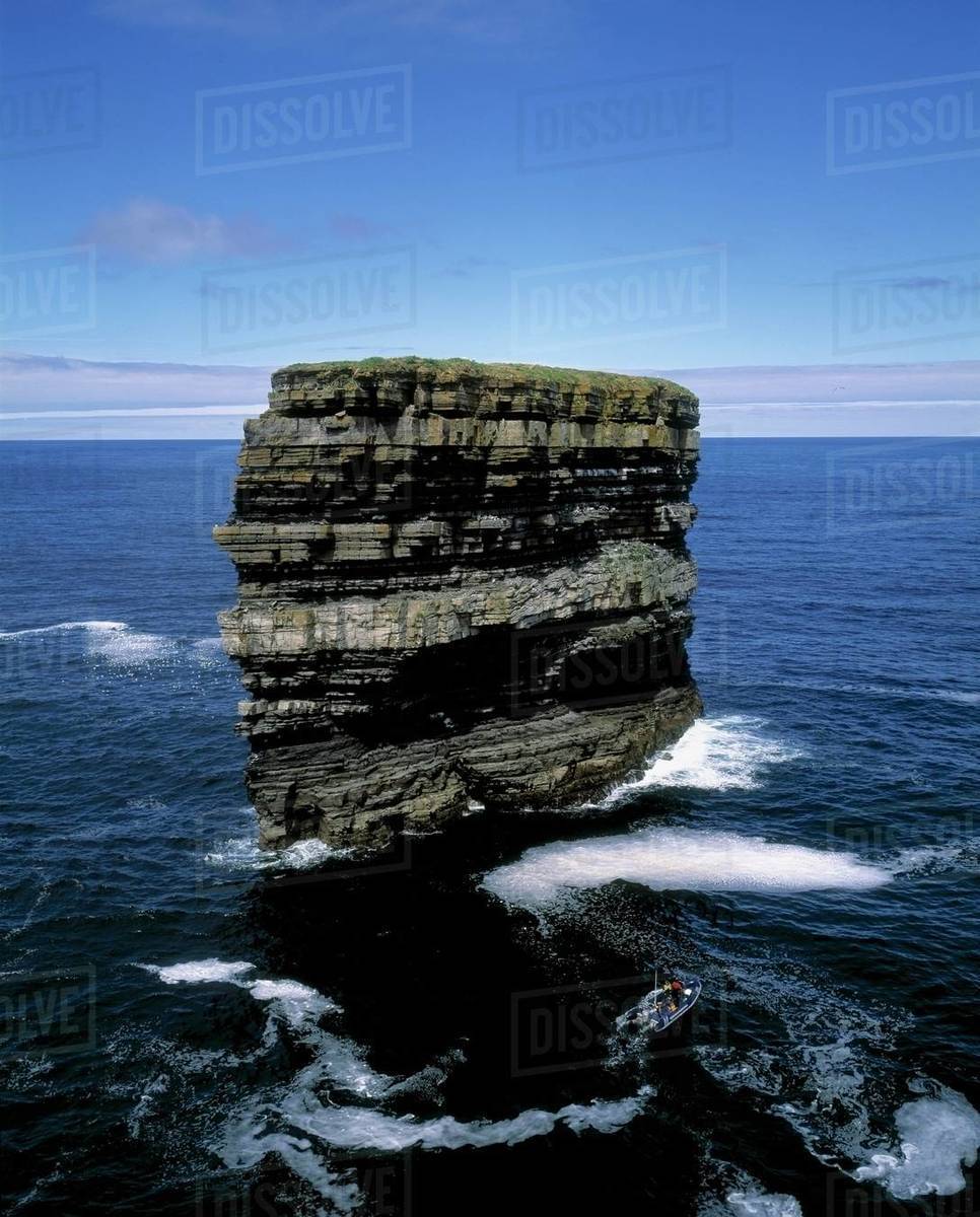 Rock Formations In The Sea, Greencastle, County Mayo, Republic Of ...
