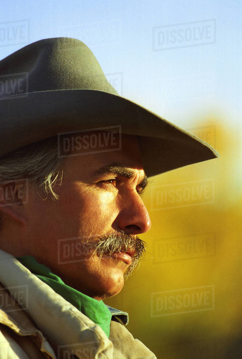 Profile Of A Cowboy - Royalty-free Stock Photo | Dissolve